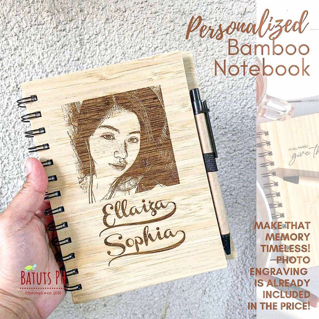 BatutsPh - Personalized bamboo Notebook -Bamboo Products, Journal ...