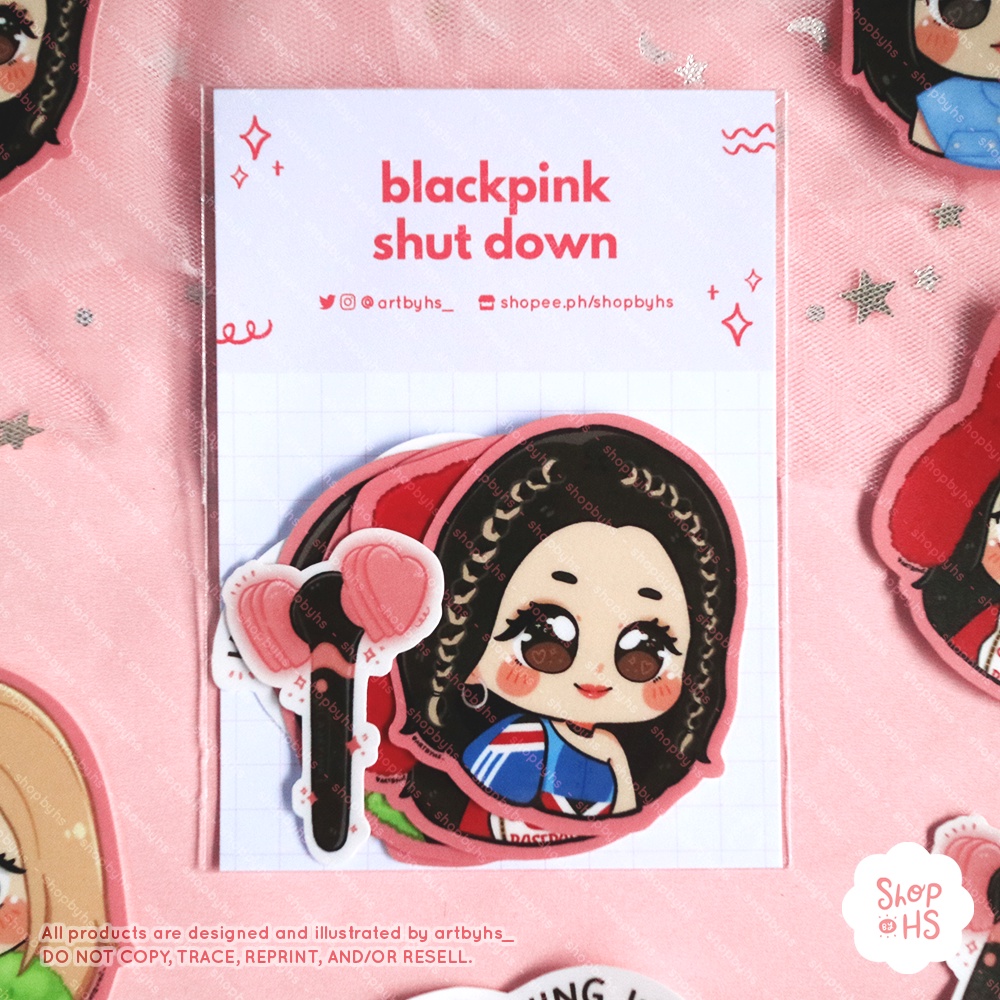 Blackpink Shut Down Fanart Sticker Set | Shopee Philippines