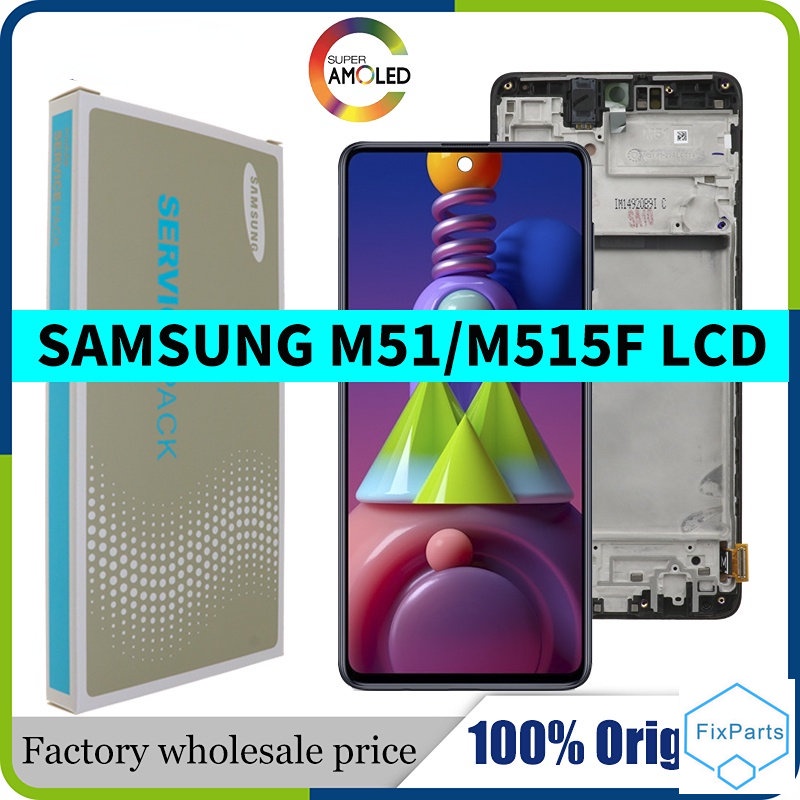 100% New Original Display For Samsung Galaxy M51 M515 M515F M515F/DS LCD Touch Screen Digitizer ...