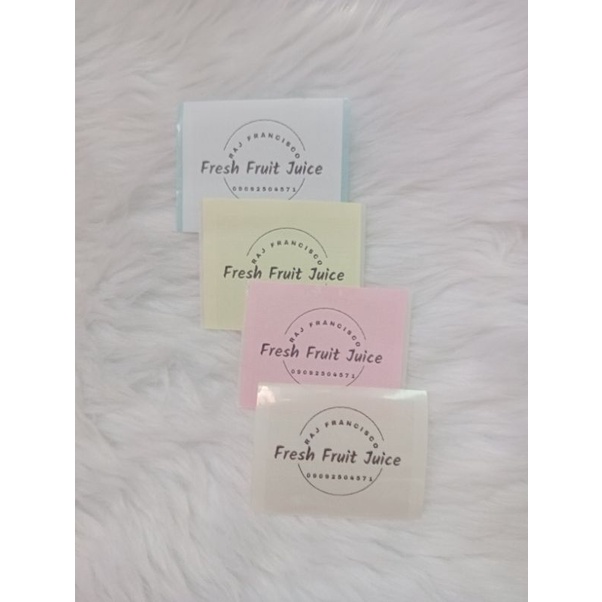 customised semi transparent sticker/label/logo 10pcs. - Lynderm Store
