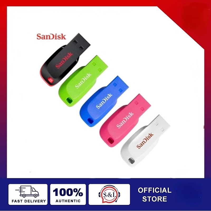 Sandisk Original 16GB Cruzer Blade USB 2.0 Flash Drive Memory Stick ...