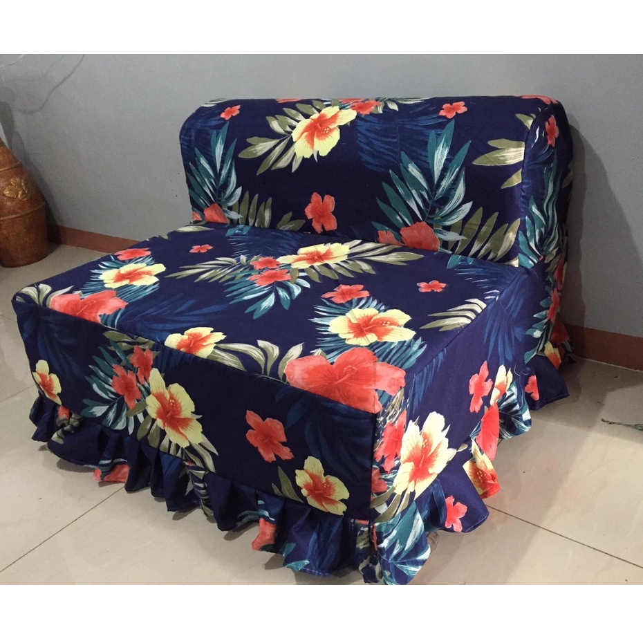 sofa bed cover with Ruffles PAUPO TYPE | Shopee Philippines