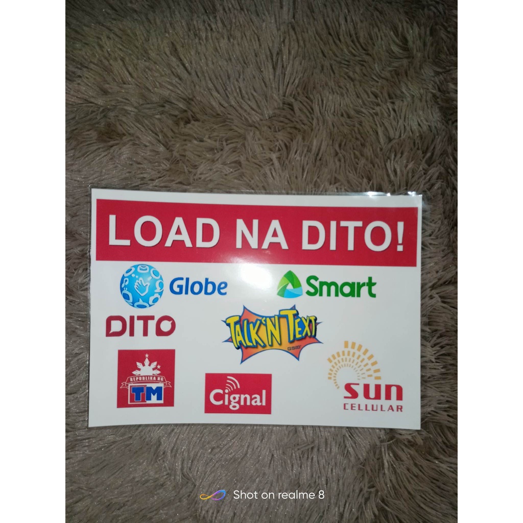 LOAD NA DITO SIGNAGE LAMINATED A4 SIZE | Shopee Philippines