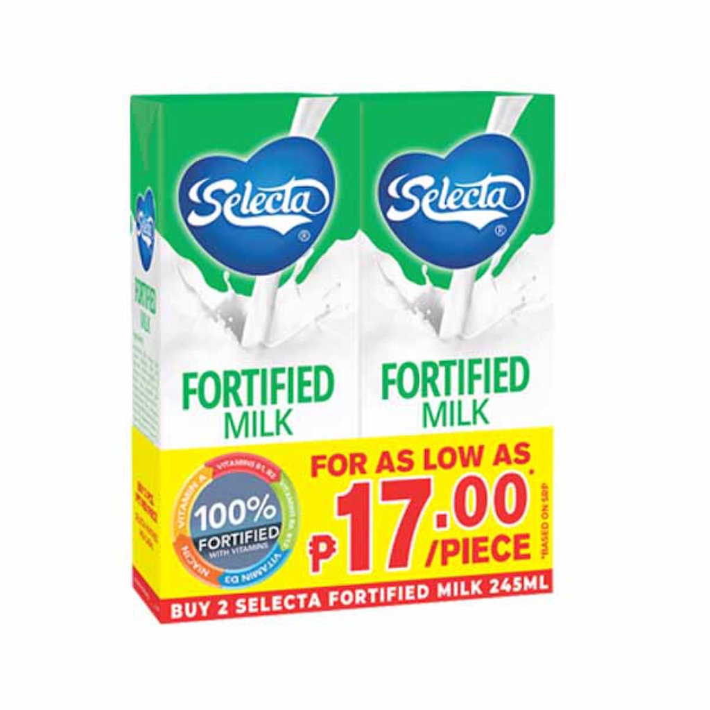 Selecta Full Cream Filled Milk 245Ml Promo Pack (2s) | Shopee Philippines