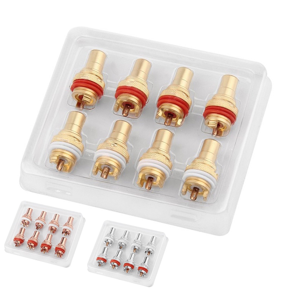 Audiophile RCA Jack Plug Copper Rhodium/Gold Plated CMC RCA Socket for ...