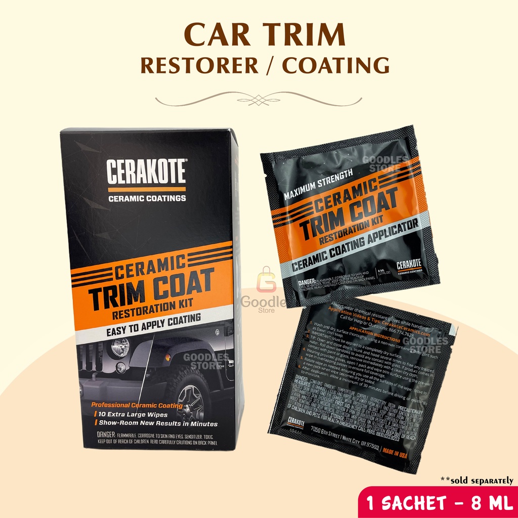 Cerakote Ceramic Coat Trim Coat Blacken Plastic Trim Coating Car Trim ...