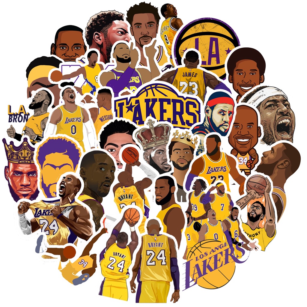 Los Angeles Lakers Sticker Pack (35pcs) | Shopee Philippines