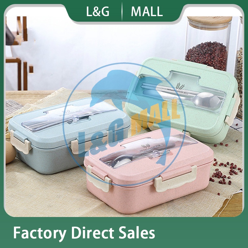 L&G Korean lunch box, student three grid Japanese plastic fresh-keeping ...