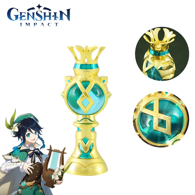 Genshin Impact Venti Barbatos Gnosi Metal Anemo Heart Of God Cosplay ...