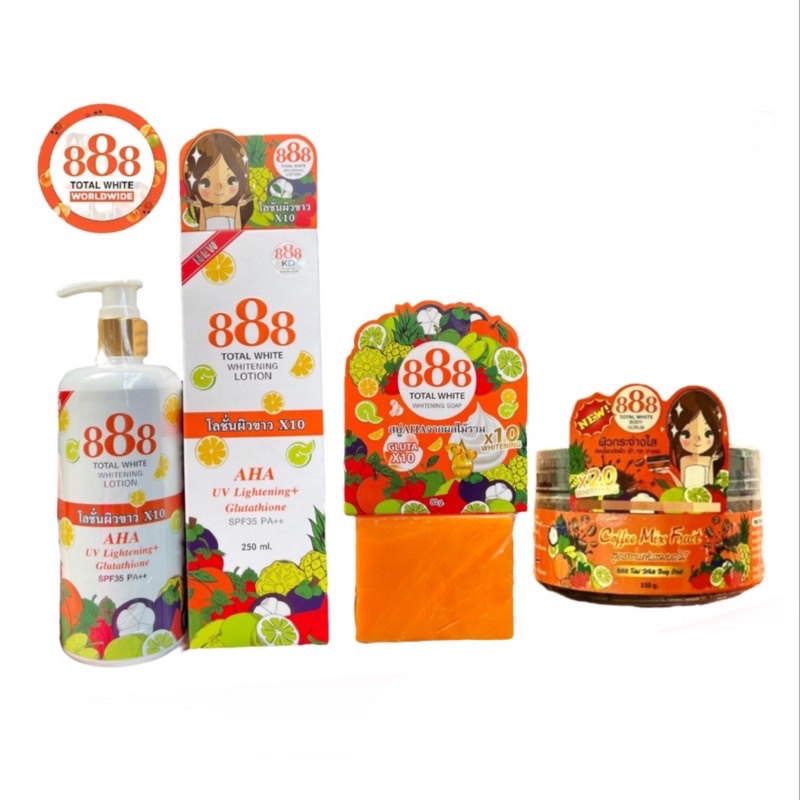888 Total White (Body Lotion SPF 35/ Body Soap x10 Whitening) COD ...