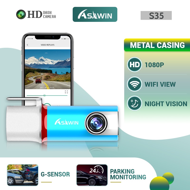 Asawin S35DW WiFi Dash Camera For Car Dvr Full HD 1080P Dashcam WIFI ...