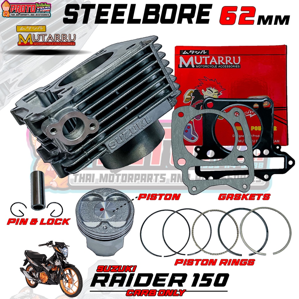 MUTARRU BLOCK STANDARD 62MM FOR RAIDER 150 CARB | Shopee Philippines