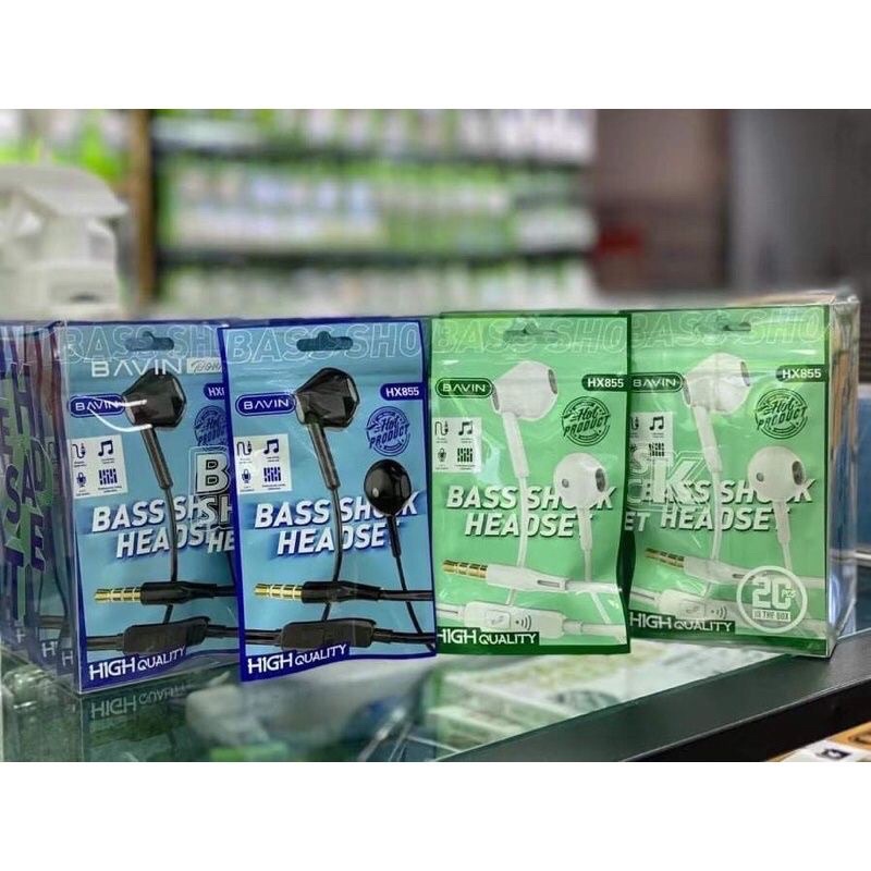 BAVIN HX855 3.5mm Jack Heavy Bass HiFi Sound Quality Wired Earphone ...