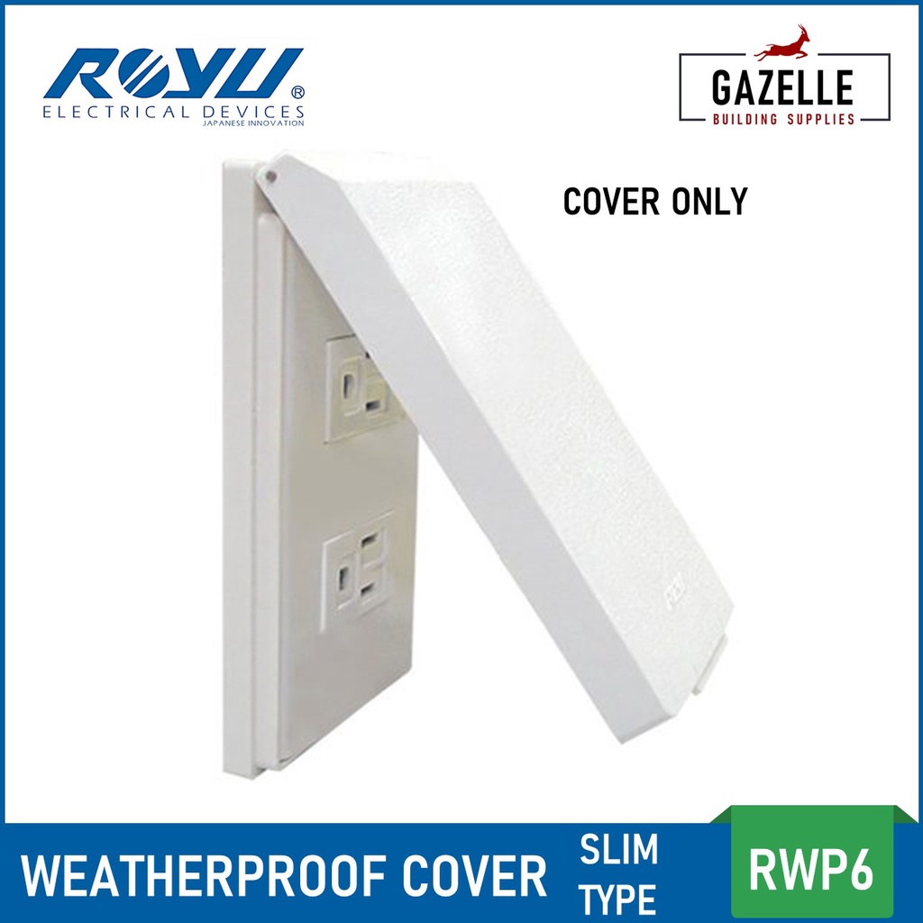 Royu Wide Series Weatherproof Plate Cover Slim Type - RWP6 | Shopee ...