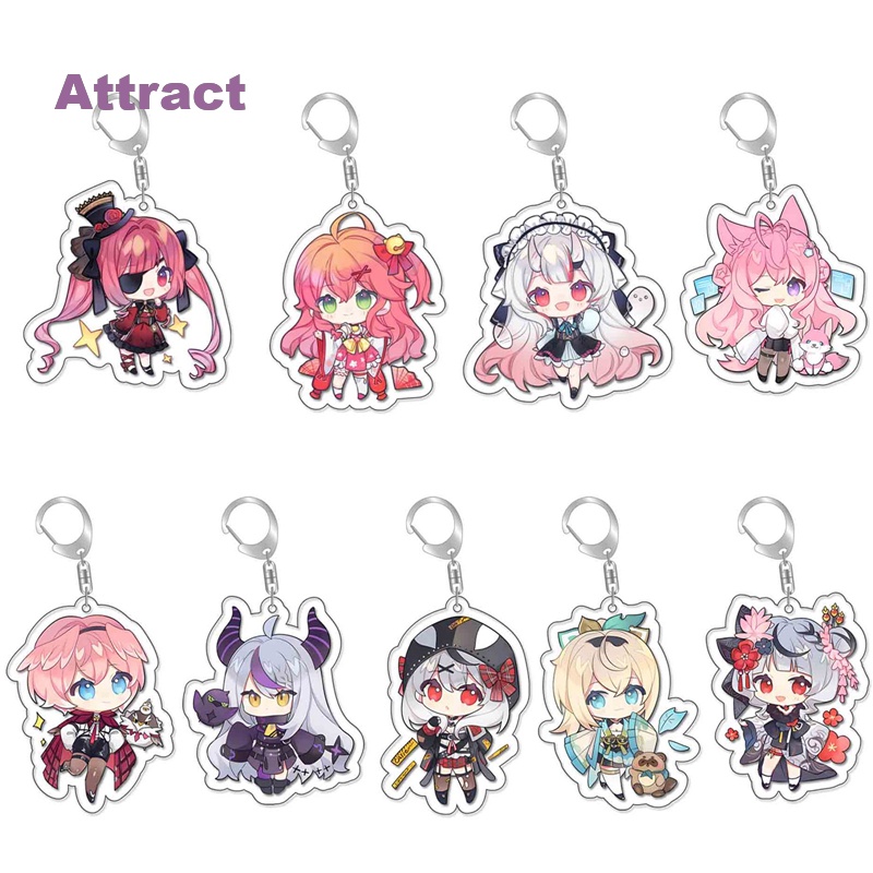 Attract Kawaii Anime Hololive Vtuber Cosplay Keychain Gawr Gura Watson ...