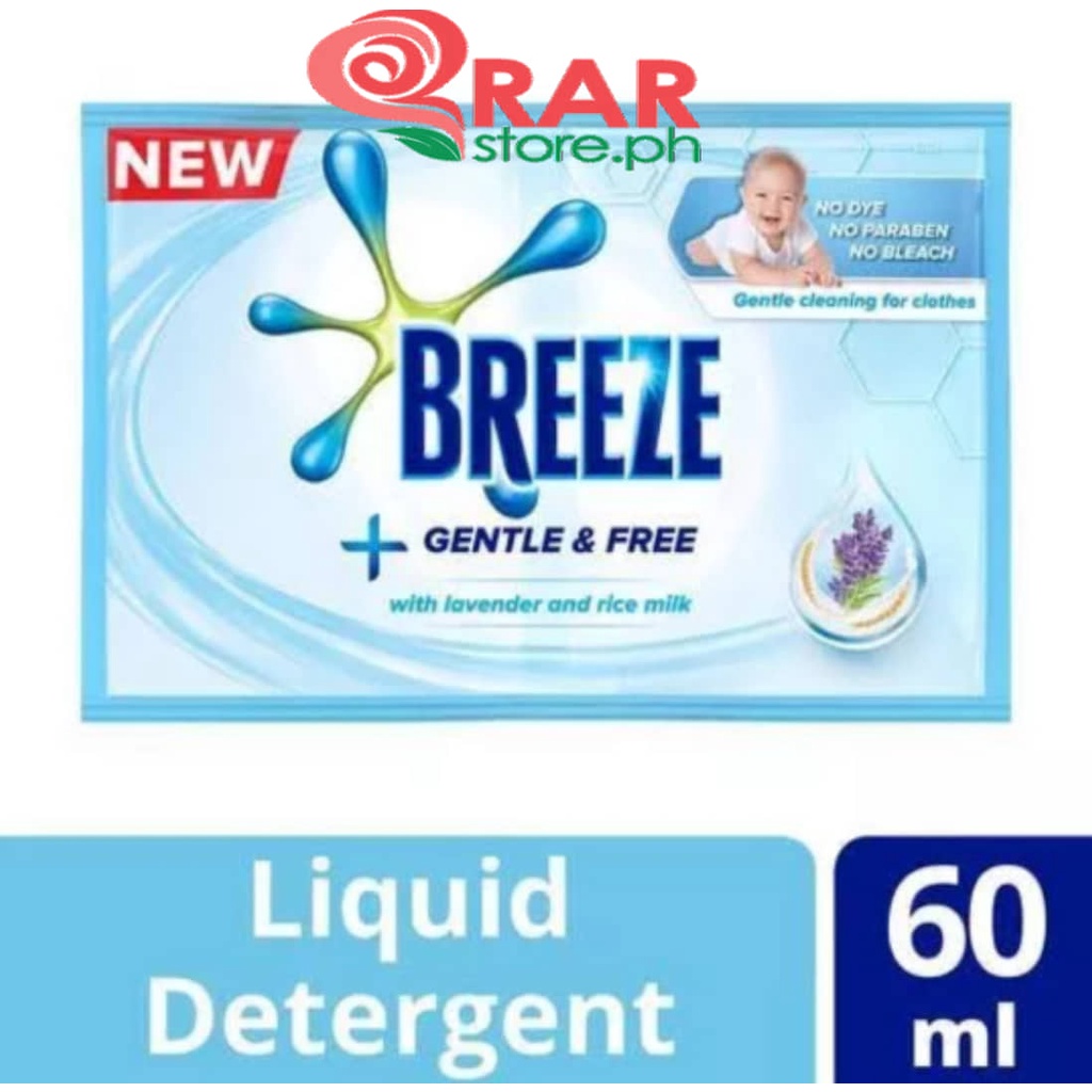 Breeze Laundry Liquid Detergent Gentle and Free 60ml | Shopee Philippines