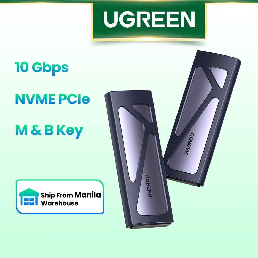 UGREEN M.2 NVMe SSD Enclosure Adapter 10Gbps USB C 3.2 Gen2 Tool-Free ...