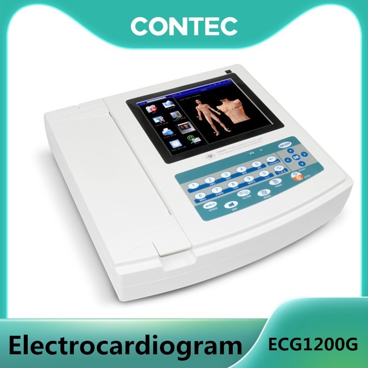 Contec ECG1200G Digital Electrocardiograph 12 Channel 12 Lead ECG EKG Machine Software C&FDA ...