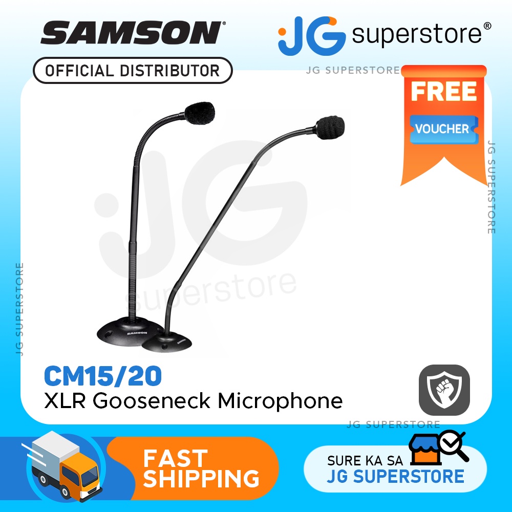 Samson CM15P / CM20P Cardioid Condenser Gooseneck Podium Microphone (15 ...