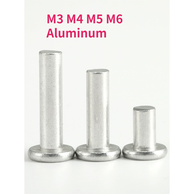 M3 M4 M5 M6 GB109 Aluminum Solid Rivets Knock Flat Head Rivet | Shopee ...