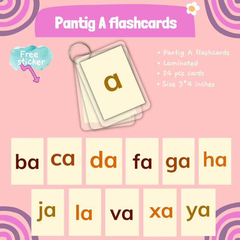 Pantig A laminated educationa reading flashcards | Shopee Philippines