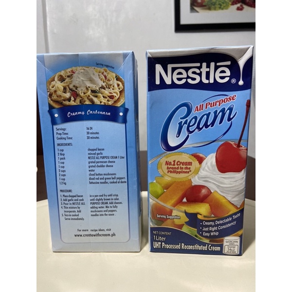 Nestle All Purpose Cream 1Liter | Shopee Philippines