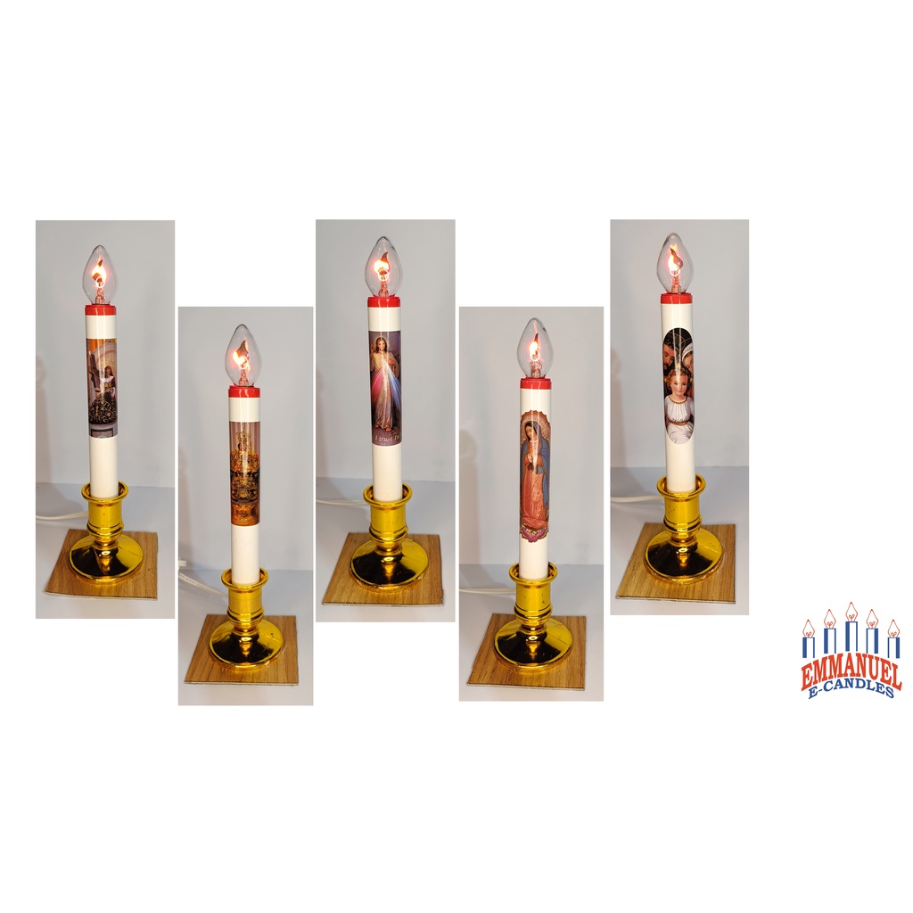 Emmanuel E-Candles Solo Religious Candle Flickering Bulb 7.5inch total ...
