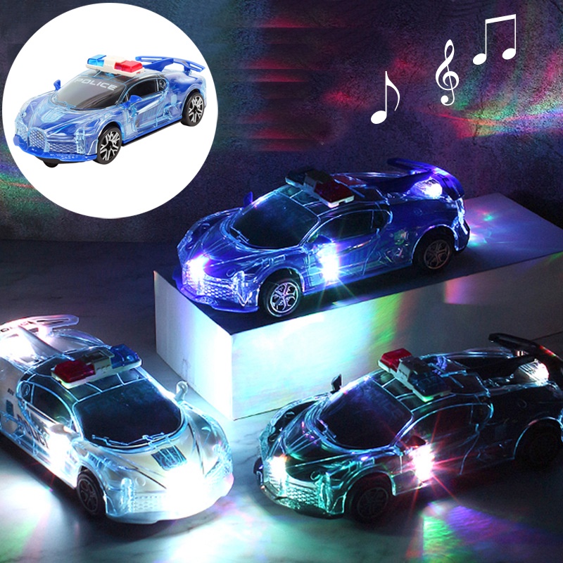 LED Music Light Race Car Toy | Kids Educational Flashing Police Cars ...