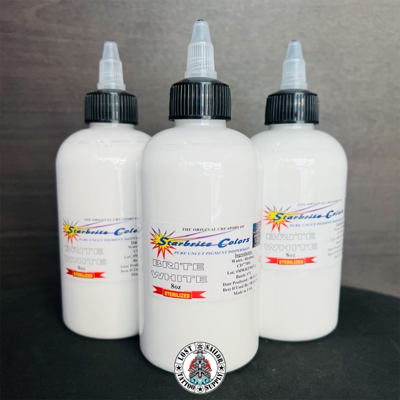 Original Starbrite Colors Tattoo Inks Brite White 8oz (240ml) | Shopee ...