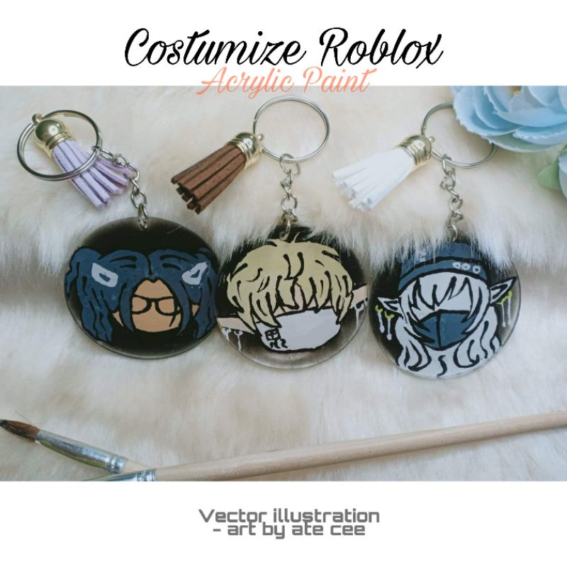 Roblox Costumize keychain || acrylic paint - READ DESCRIPTION FIRST ...