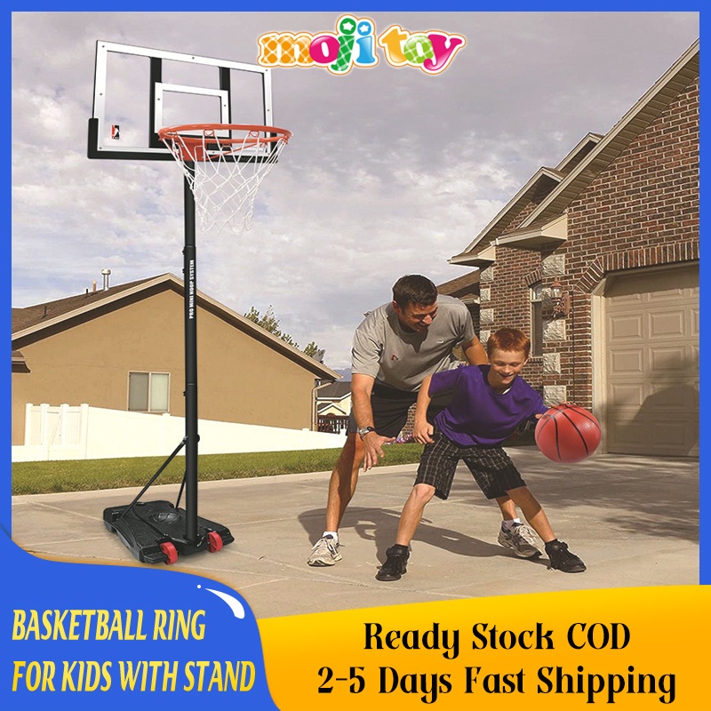 Mini basketball ring for kids 5.4/6.7ft portable adjustable height mini ...
