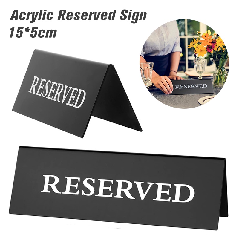 Reserved Sign Acrylic RESERVED Table Board Hotel Restaurant Reserved ...