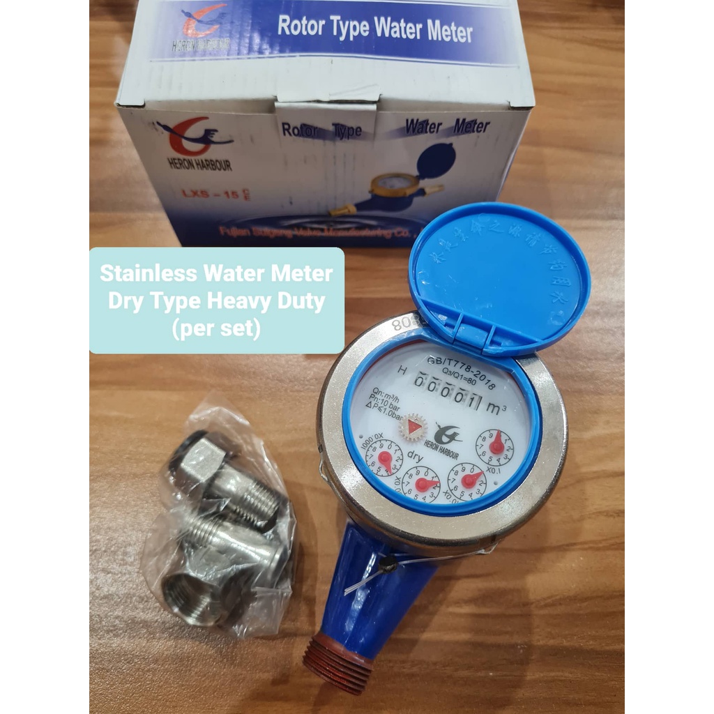 Stainless Dry Type Water Meter Heavy Duty Watermeter Submeter with ...