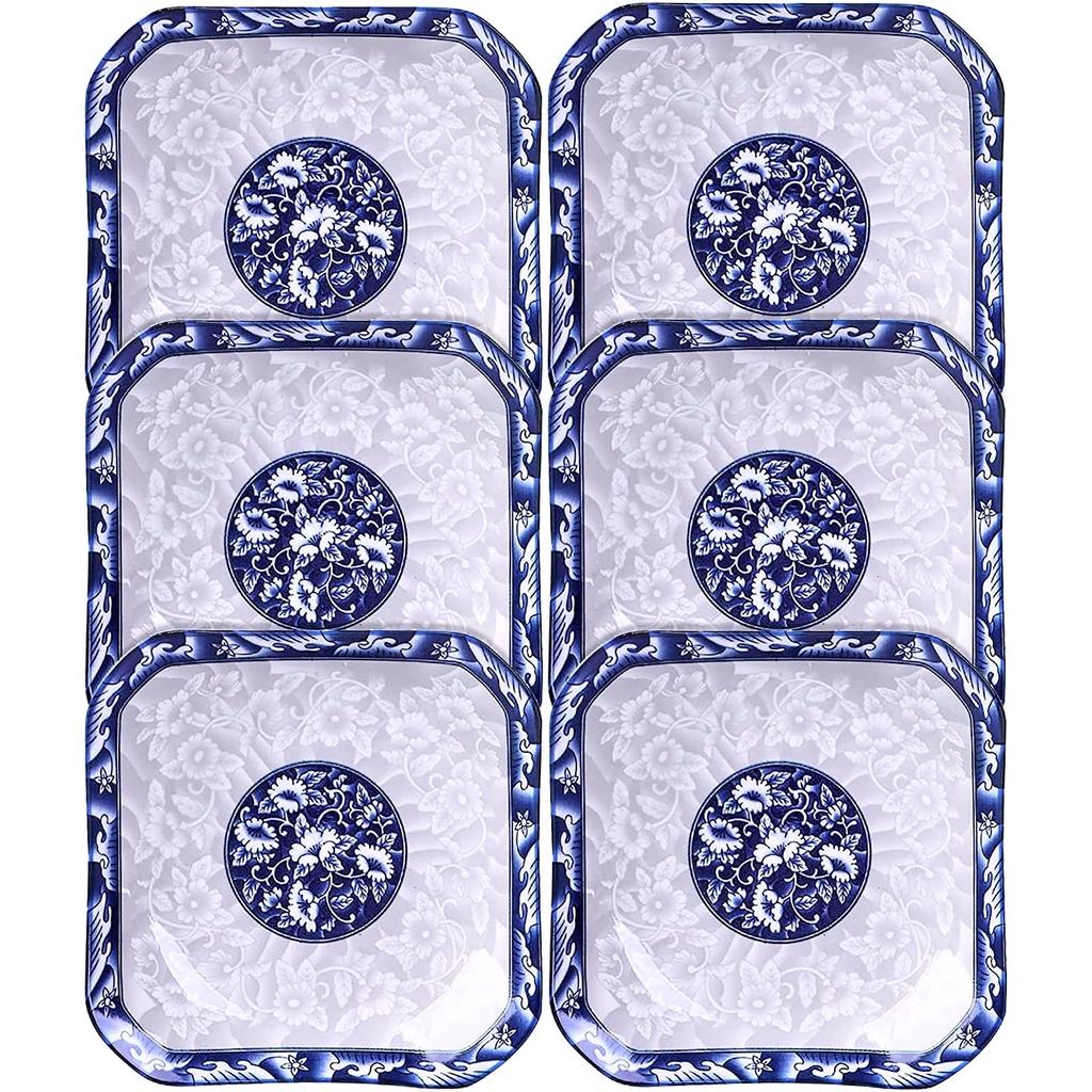 8" Ceramic Dinner Plates Blue & White (2pcs & 4pcs) | Shopee Philippines