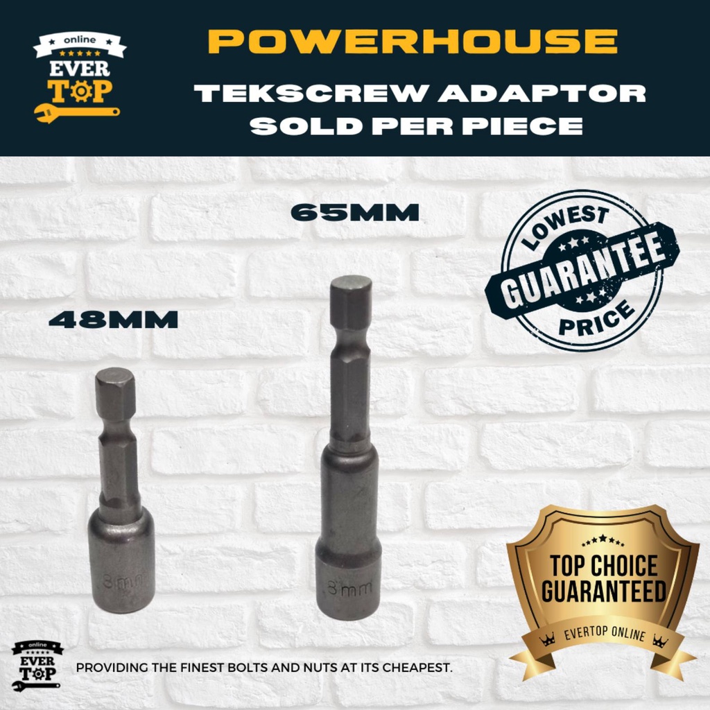 1PC POWERHOUSE TEKSCREW ADAPTOR W/ MAGNET (SOLD PER PC) | EverTop ...