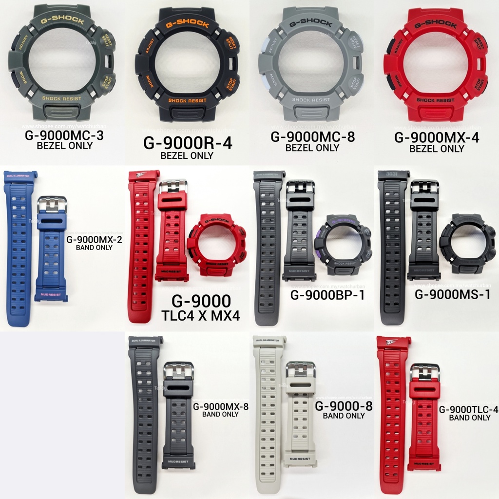 CASIO G-SHOCK BAND AND BEZEL G9000 G9010 GW9000 GW9010 G-9000 G-9010 GW ...