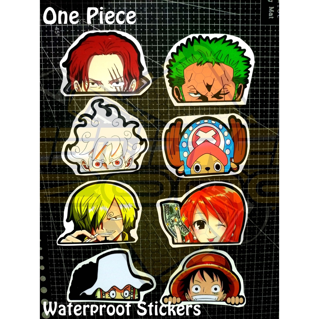 AQUAFLASK STICKERS One Piece Luffy Sanji Zoro Nami Usopp Chopper Robin ...