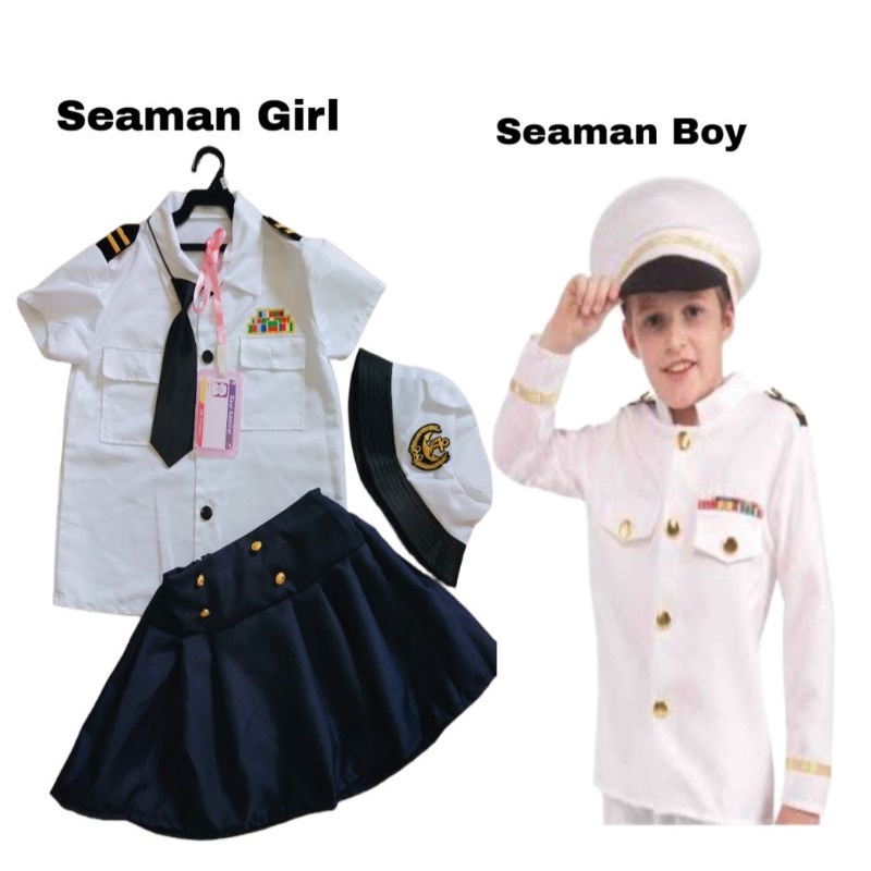 Seaman Girl/Boy Career costume for kids(3-9 yrs old) | Shopee Philippines