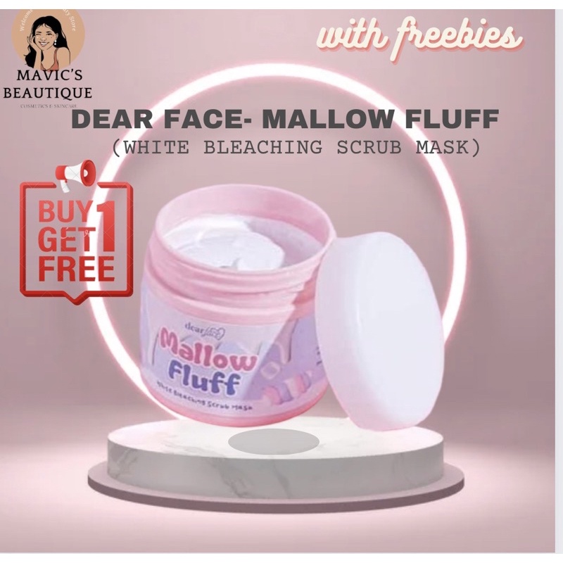 DEAR FACE Mallow Fluff White Bleaching Scrub Mask | Shopee Philippines
