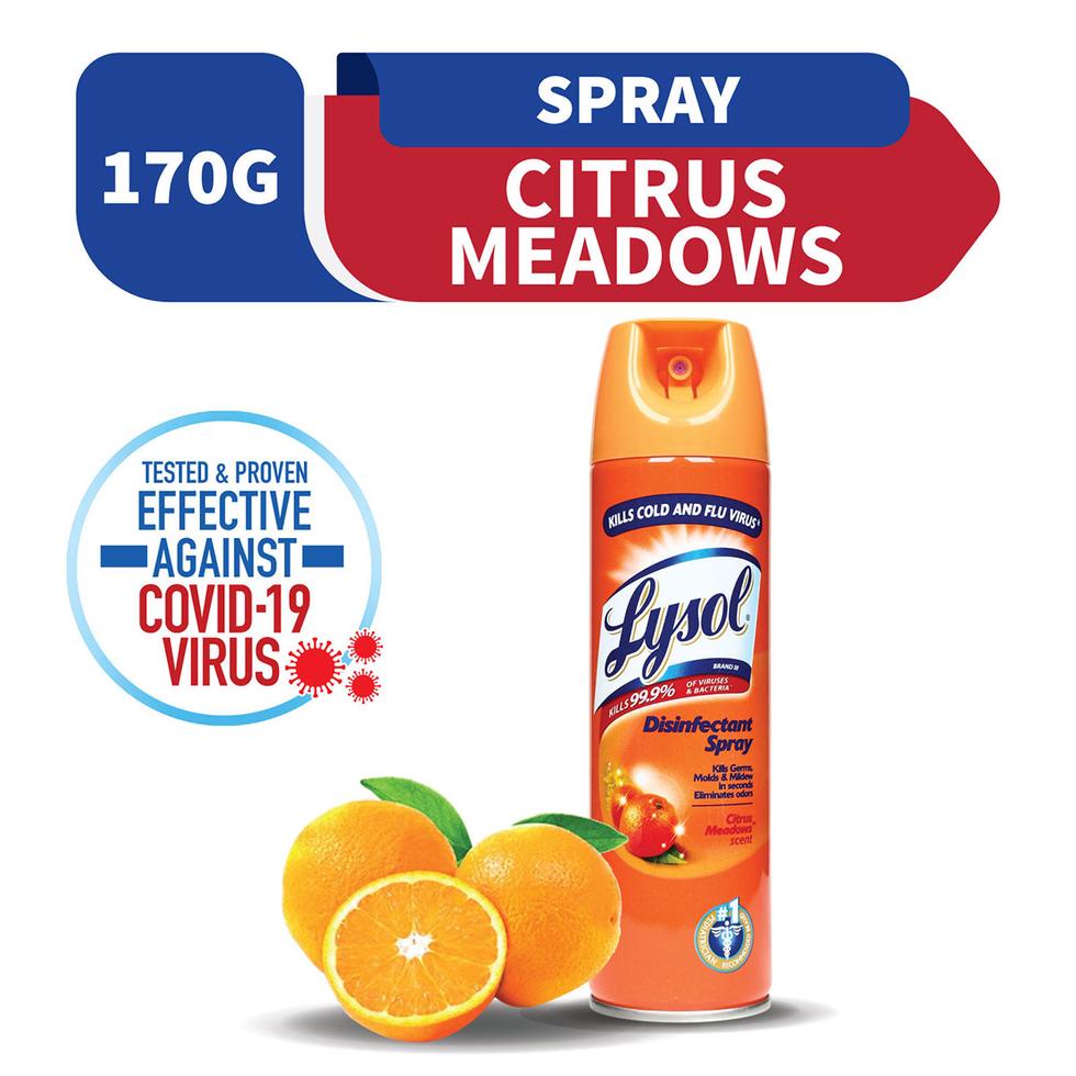 Lysol Disinfectant Spray Citrus Meadows 170g | Shopee Philippines