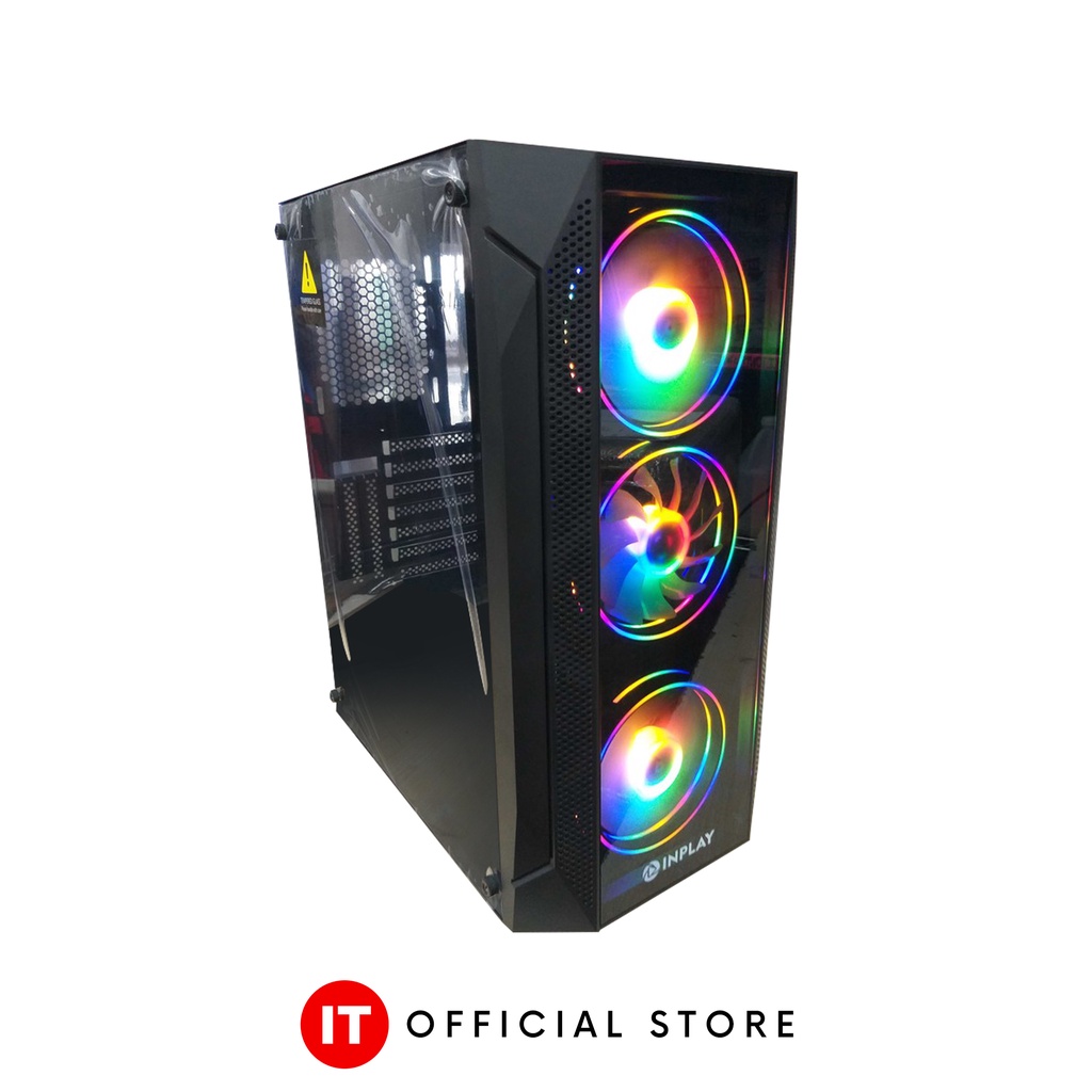 INPLAY Meteor 02 - Atx Tempered Glass Gaming Pc Case (Case Only, No ...