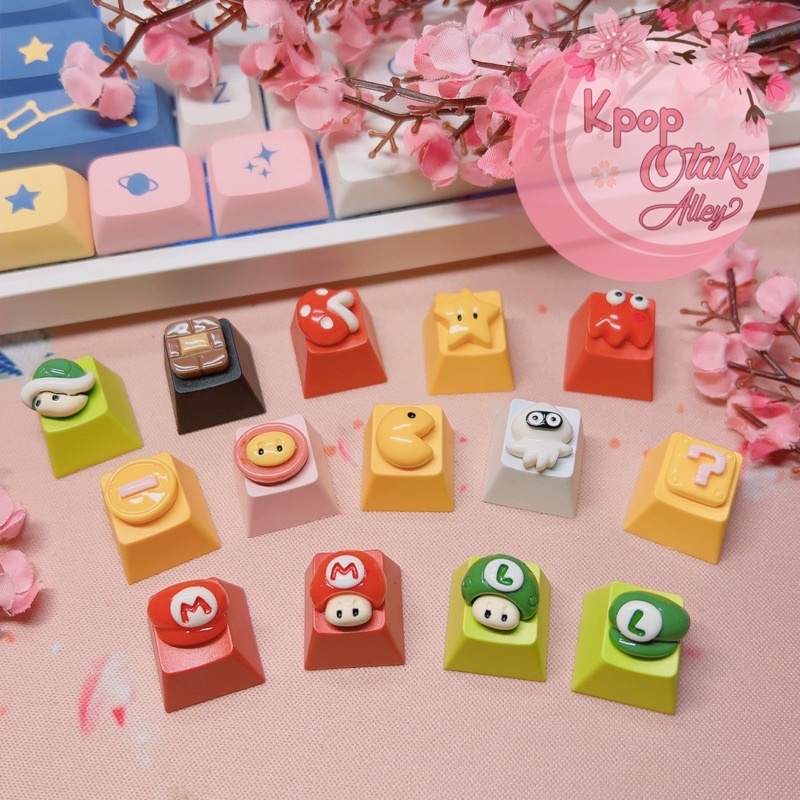 Super Mario Glossy Artisan Keycap | Kpop Otaku Alley Keycaps | Shopee ...
