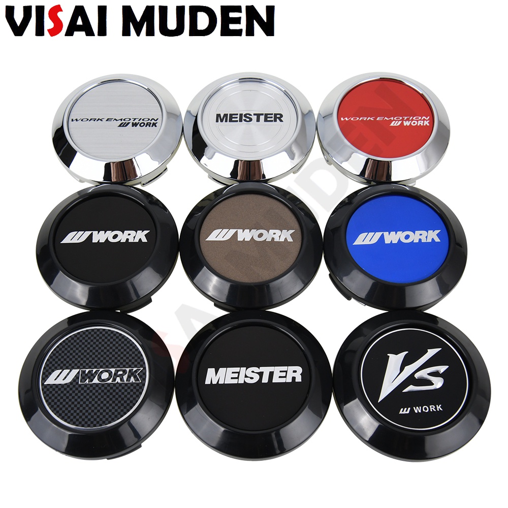 4PCS OD 64MM / ID 60MM Sport Rim Center Wheel Cap WORK EMOTION MEISTER ...