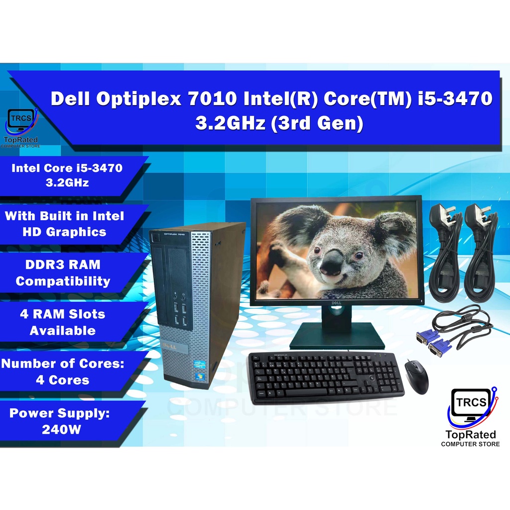 Desktop Computer Set Desktop Core i5 3rd Gen Dell 7010 i5-3470 3rd Gen ...