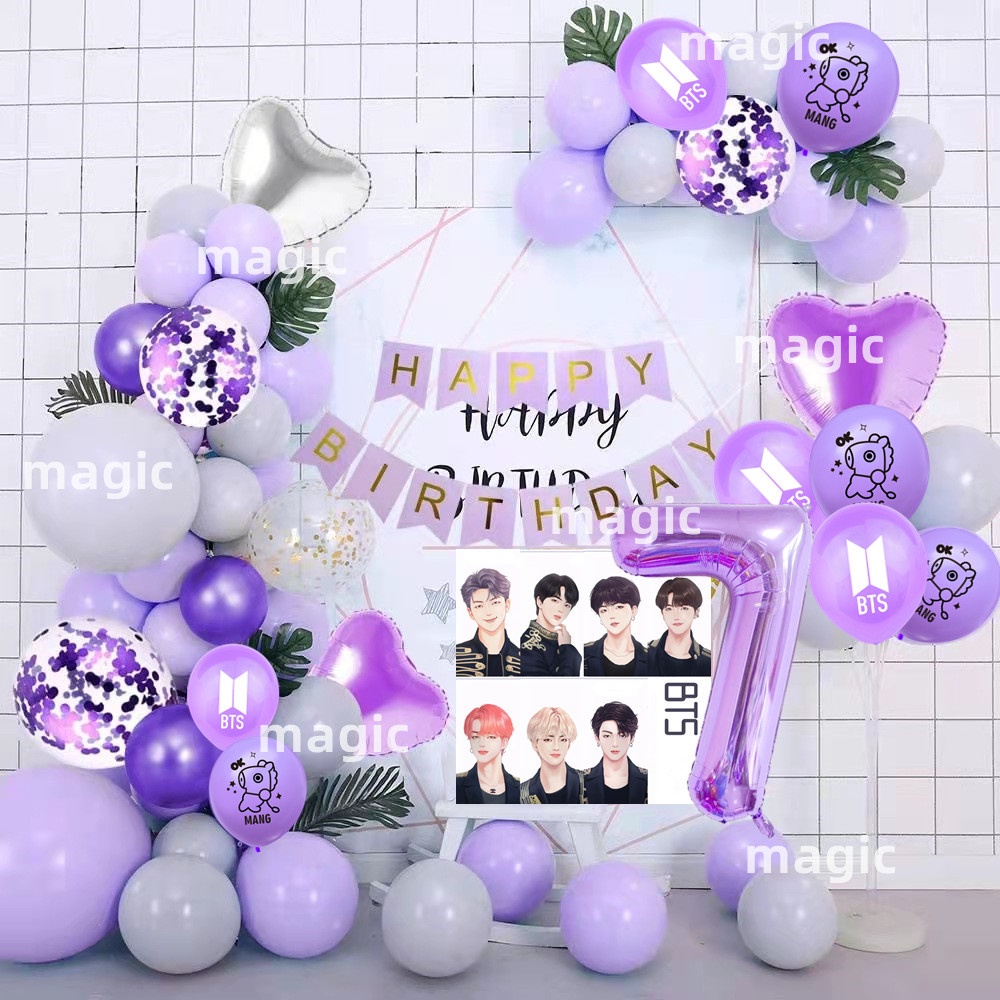 12Pcs BTS Theme 0-9th Number Balloon Crown BT21 Balloon V Jungkook ... 12Pcs BTS Theme 0-9th Number Balloon Crown BT21 Balloon V Jungkook ...