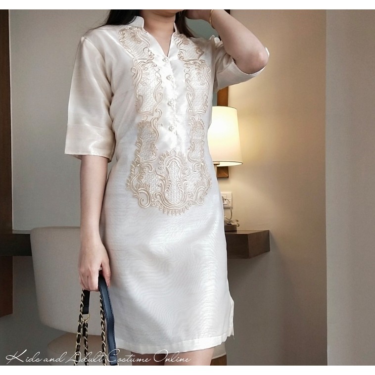 Sale Modern Filipiniana Dress Linen Barong Tagalog Modern Filipiniana ...