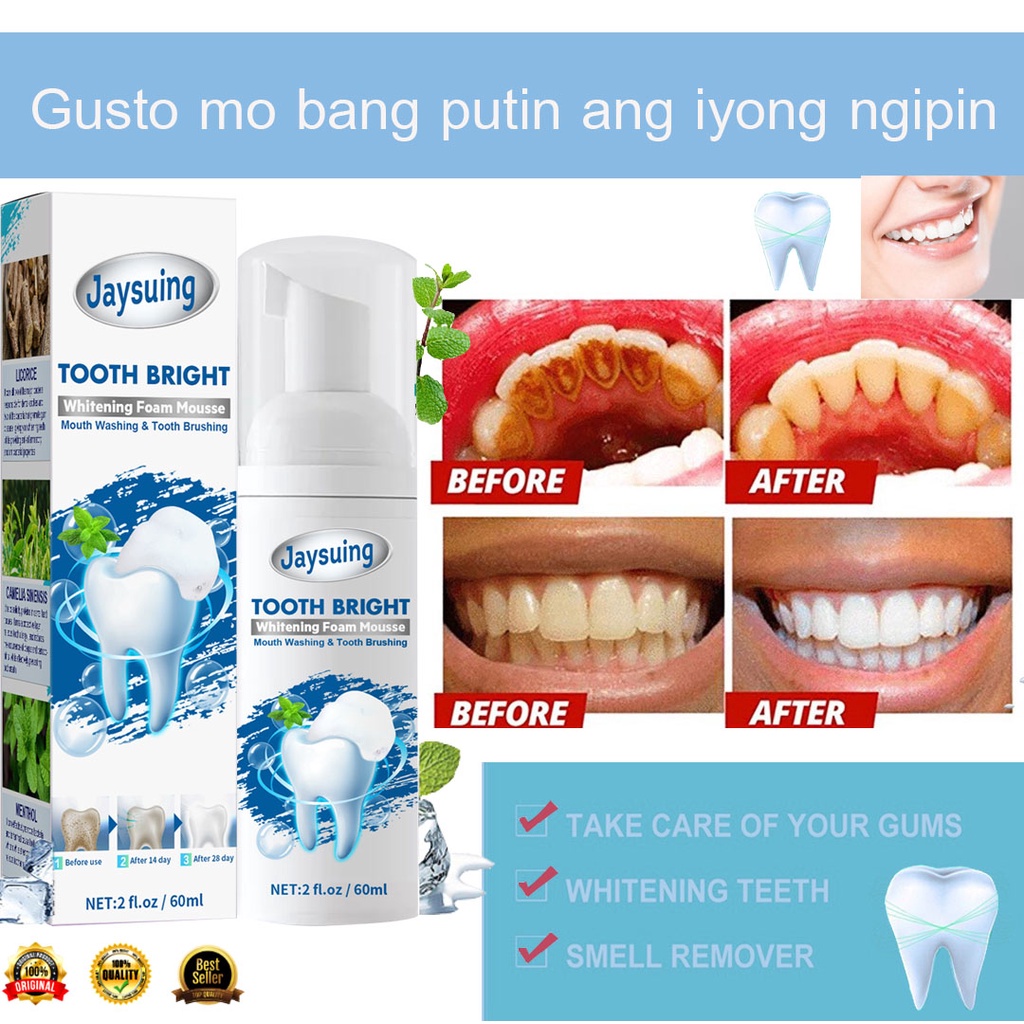Teeth Whitening Toothpaste Mousse Mouthwash Care For Oral Health ...
