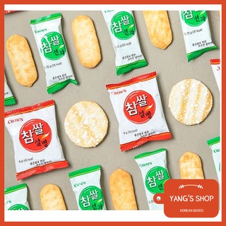 [Crown] Snow Rice Cracker Snack 5pack, 10pack / 2 Types / Chamssal ...