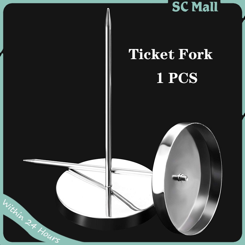 Straight Rod Ticket Fork Safe Memo Holder Receipts Check Bill Fork for ...