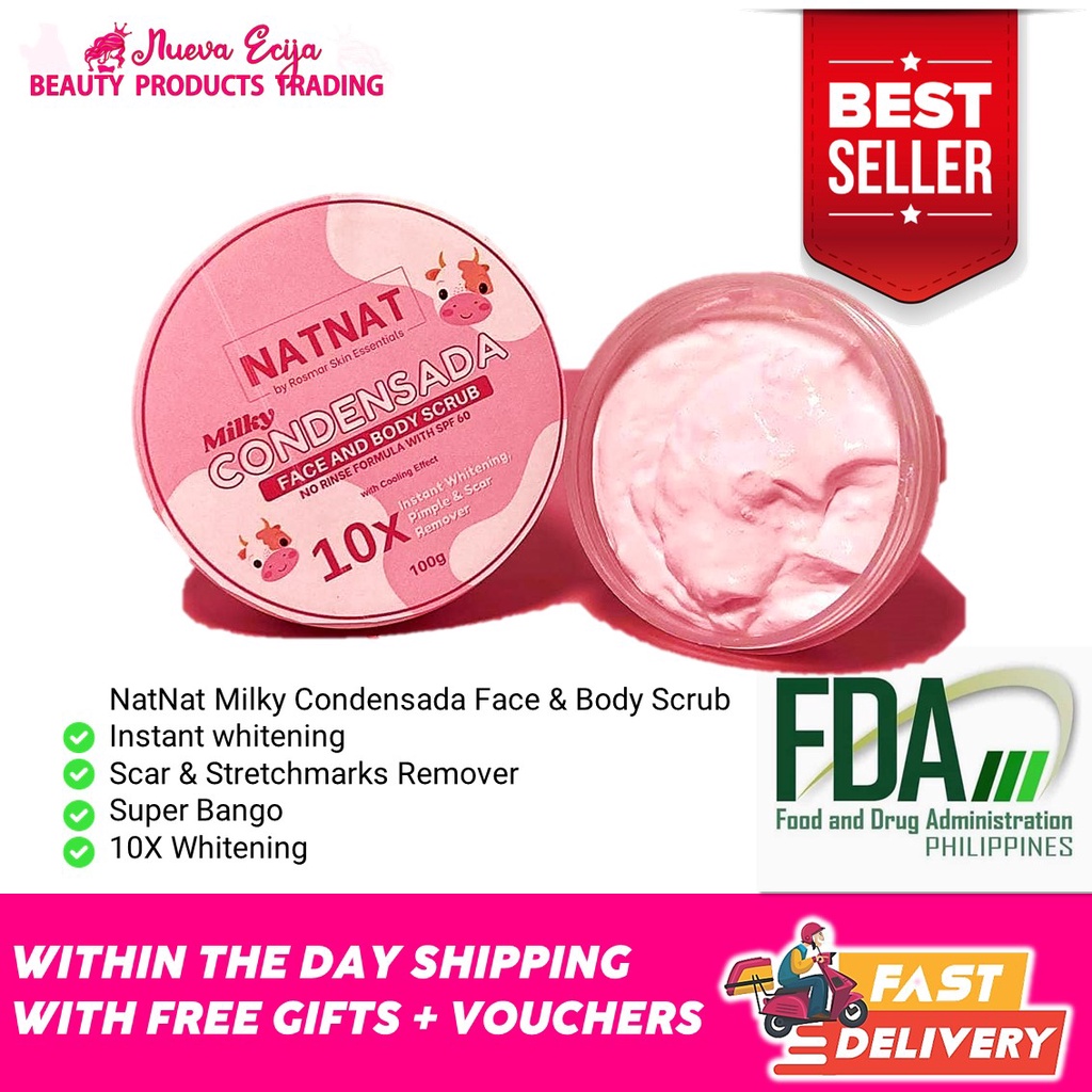 Milky Condensada Face & Body Scrub by NATNAT (10x instant whitening ...